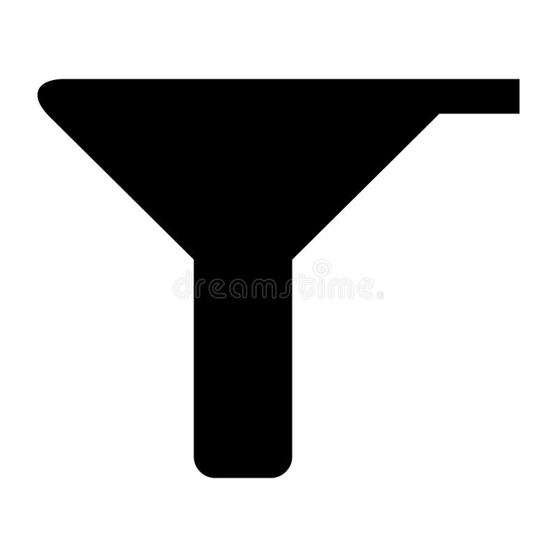 Filter Button Web Shape Icon, Flat Filtering Symbol, Funnel Sign Vector ...