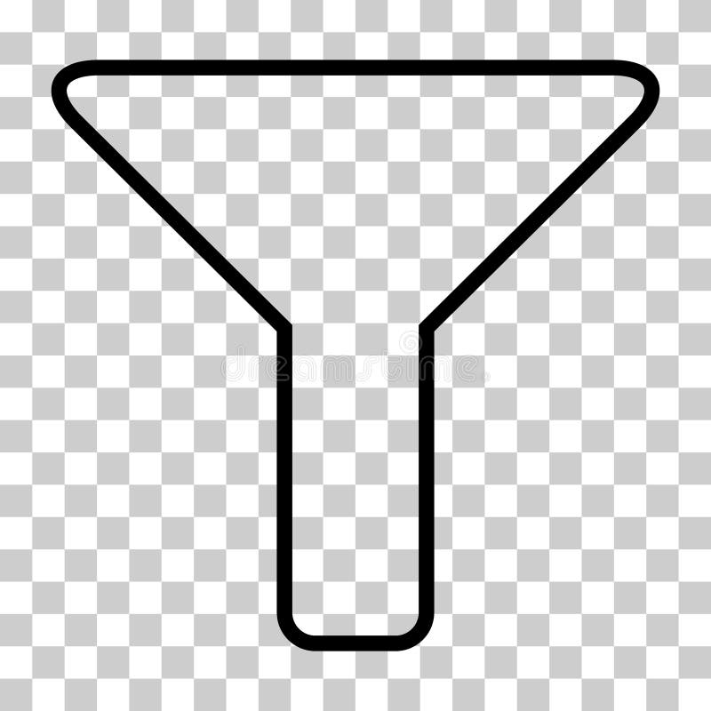 Filter Button Web Shape Icon, Flat Filtering Symbol, Funnel Sign Vector ...