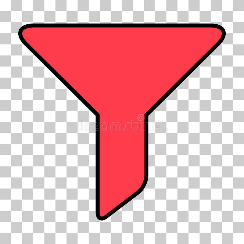 Filter Button Web Shape Icon, Flat Filtering Symbol, Funnel Sign Vector ...