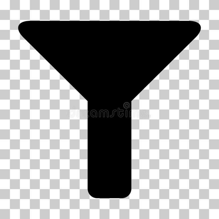 Filter Button Web Shape Icon, Flat Filtering Symbol, Funnel Sign Vector ...