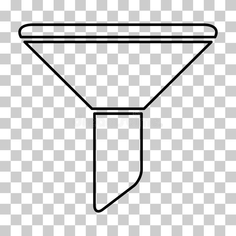 Filter Button Web Shape Icon, Flat Filtering Symbol, Funnel Sign Vector ...