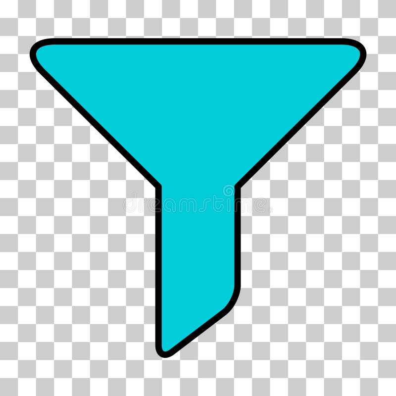 Filter Button Web Shape Icon, Flat Filtering Symbol, Funnel Sign Vector ...