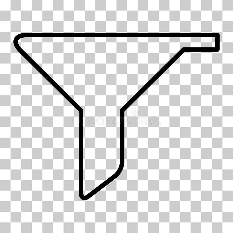 Filter Button Web Shape Icon, Flat Filtering Symbol, Funnel Sign Vector ...