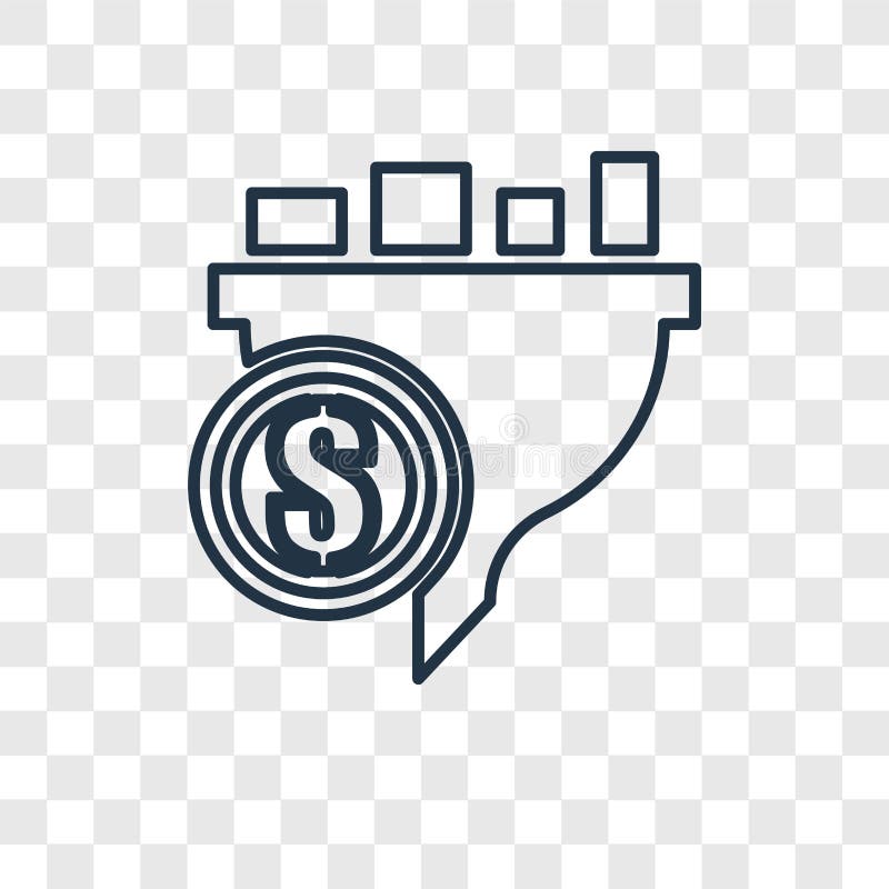 Filter Concept Vector Linear Icon Isolated on Transparent Background ...