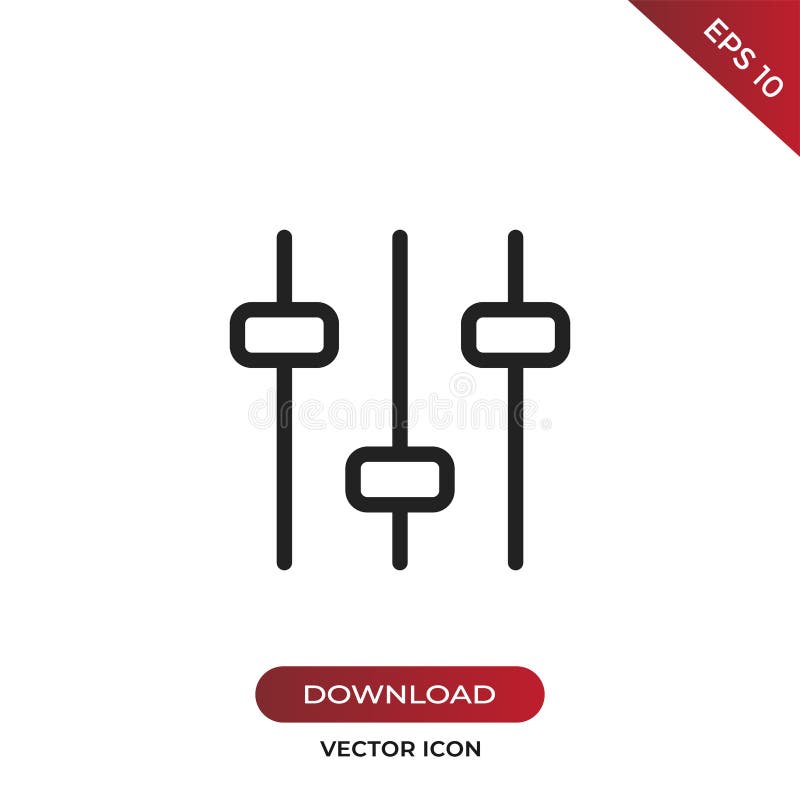Filter Control Icon Vector. Simple Filter Control Sign in Modern Design ...