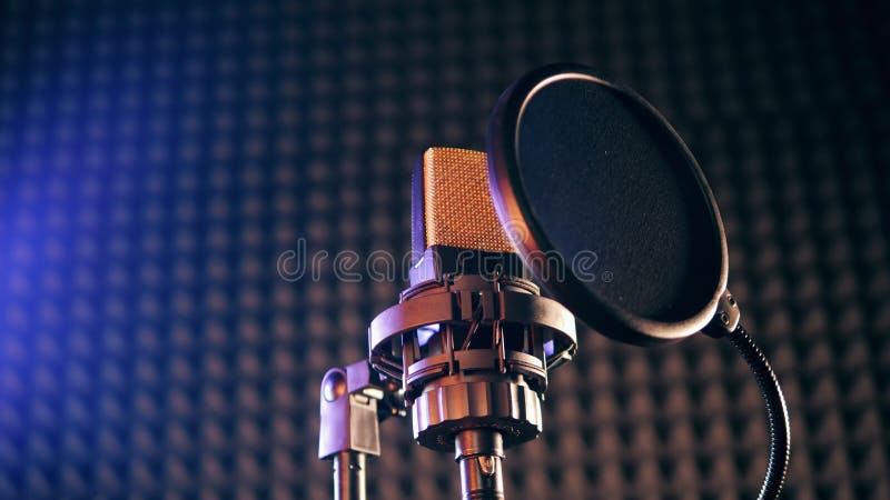 A Filter Covering a Professional Microphone in the Modern Sound Studio ...