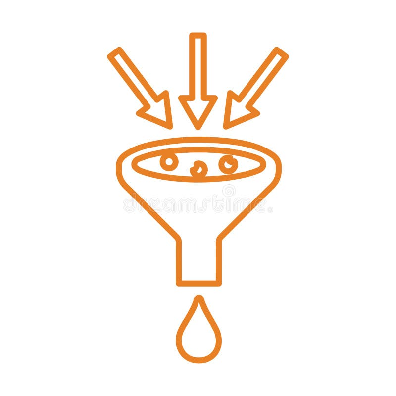 Filter, Filtering Line Icon. Outline Vector. Stock Vector ...