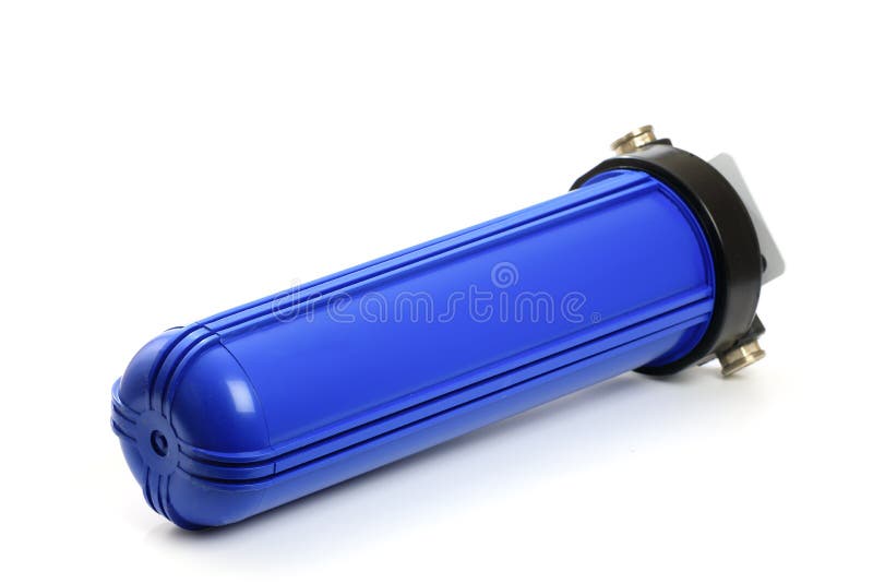 Filter Flask Blue, Plastic for Water Purification. Isolated White ...