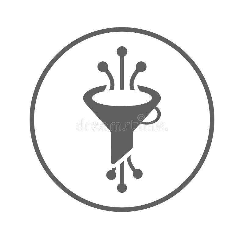 Filter, Funnel, Big Data Icon. Orange Color Vector EPS Stock ...
