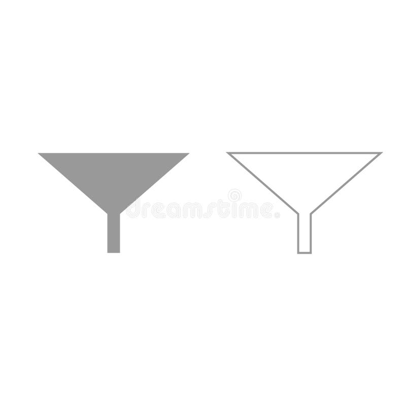 Filter or Funnel Grey Set Icon . Stock Vector - Illustration of color ...