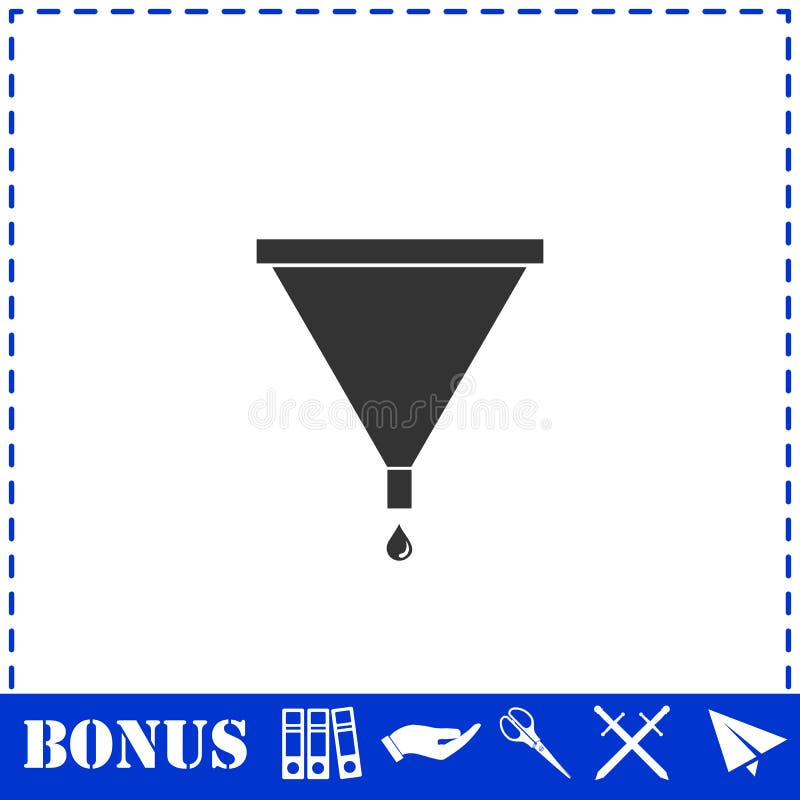 Filter funnel symbol stock vector. Illustration of funnels - 55195380
