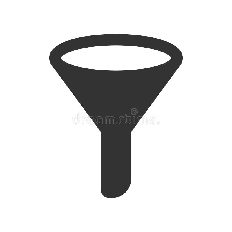 Filter, funnel icon stock vector. Illustration of meticulously - 219805545