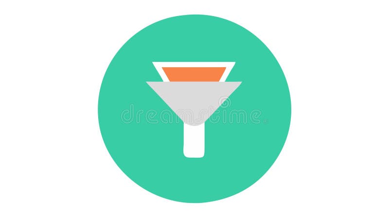 Filter Funnel Outline Vector Graphic, Data Management Icon, Vector ...
