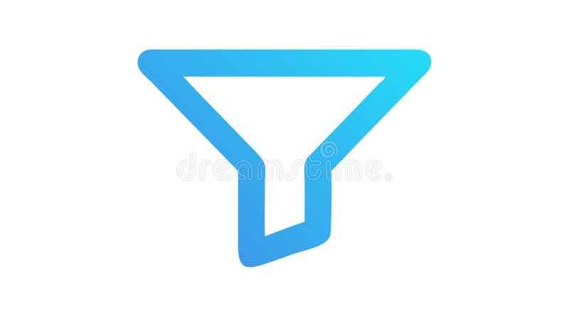 Filter Funnel Outline Vector Icon for Sorting Sifting Process, Vector ...