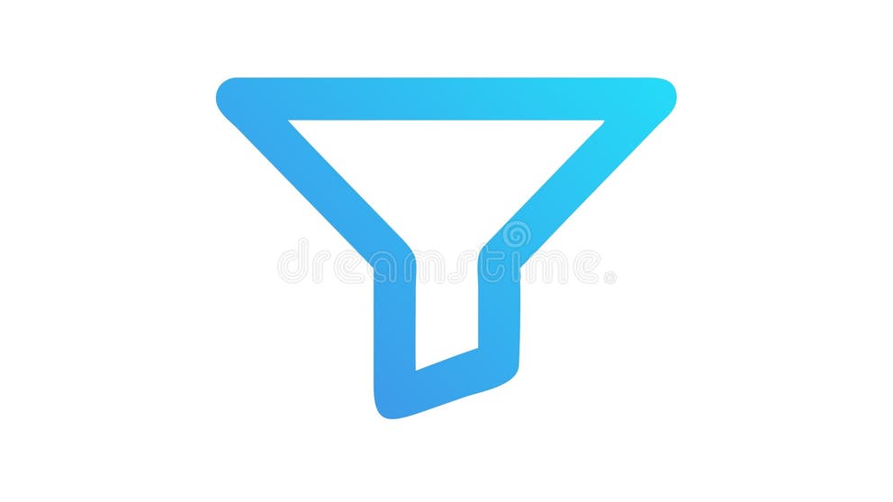 Filter Funnel Outline Vector Icon for Sorting Sifting Process, Vector ...