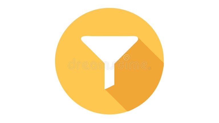 Filter Funnel Sorting Refining Flat Design UI UX Icon, Vector Design ...
