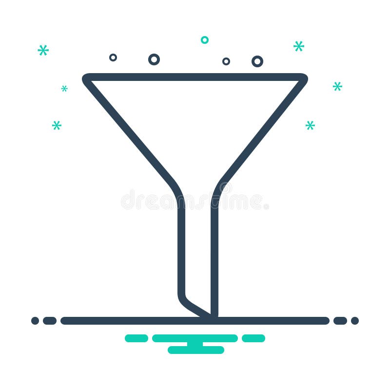 Black Mix Icon for Filter, Funnel and Shorting Stock Vector ...