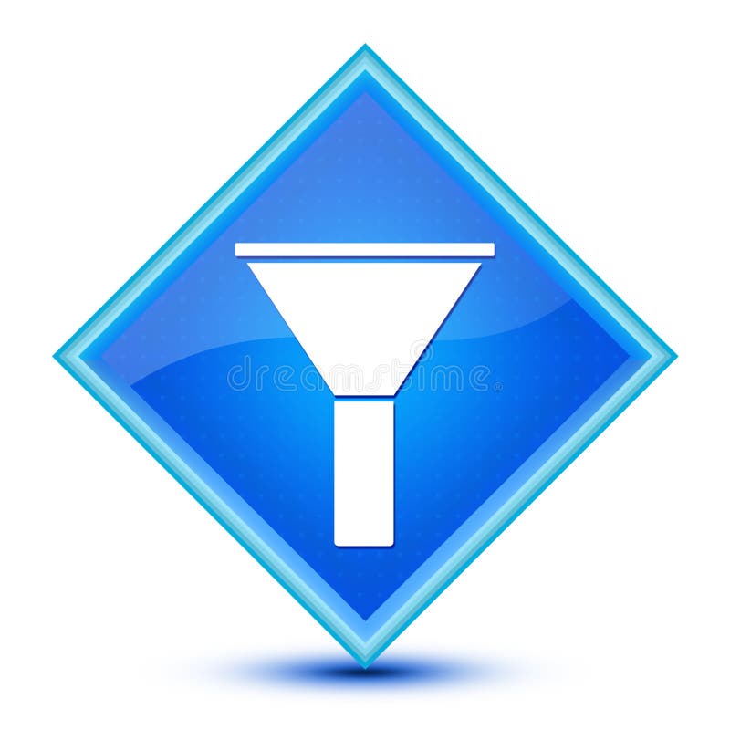 Filter Icon Isolated on Special Blue Diamond Button Stock Illustration ...