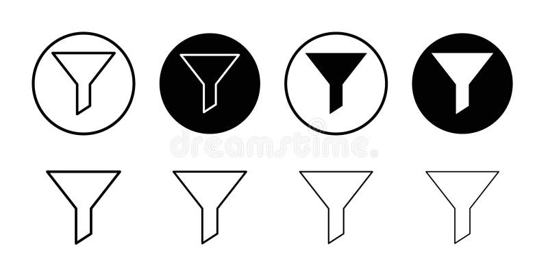 Filter Icon Linear Logo Isolated Stock Vector - Illustration of ...