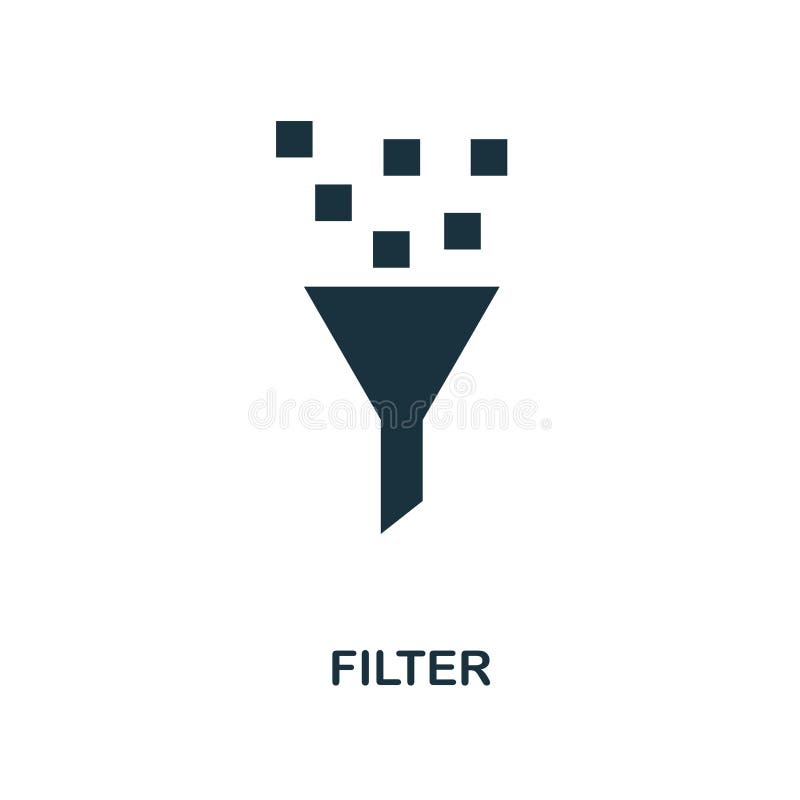 Filter Icon. Monochrome Style Design from Big Data Icon Collection. UI ...