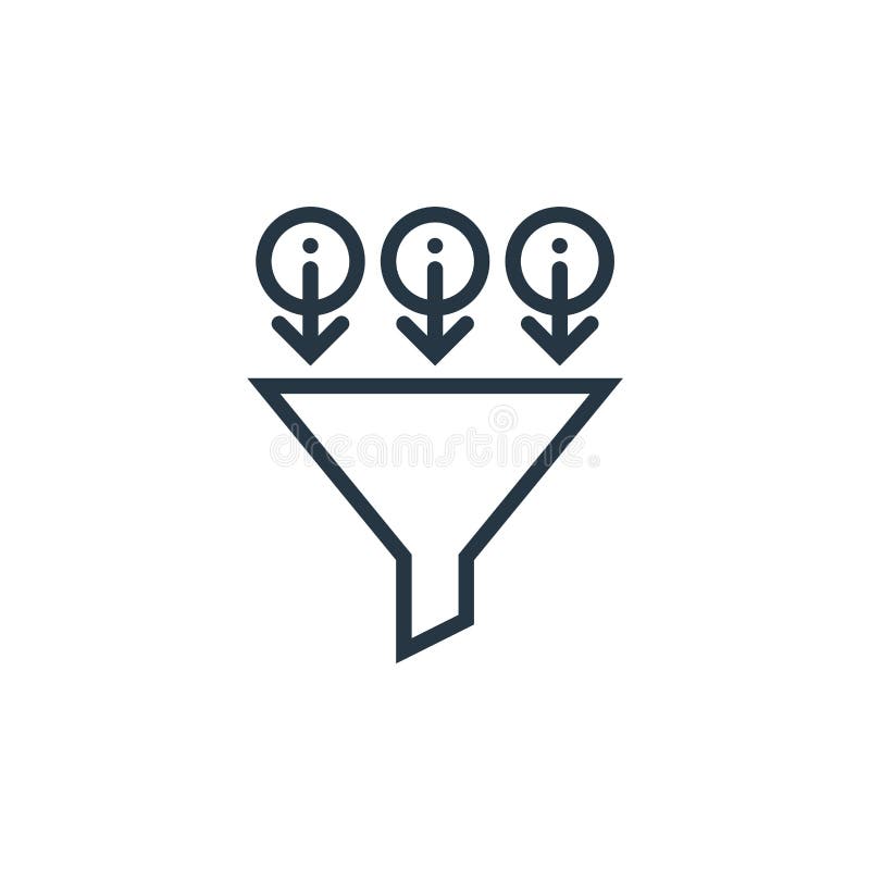 Filter Icon Vector from Business Marketing Concept. Thin Line ...