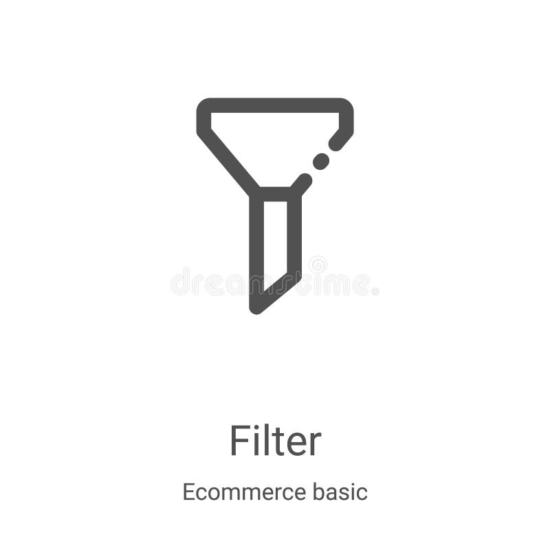 Filter Icon Vector from Ecommerce Basic Collection. Thin Line Filter ...