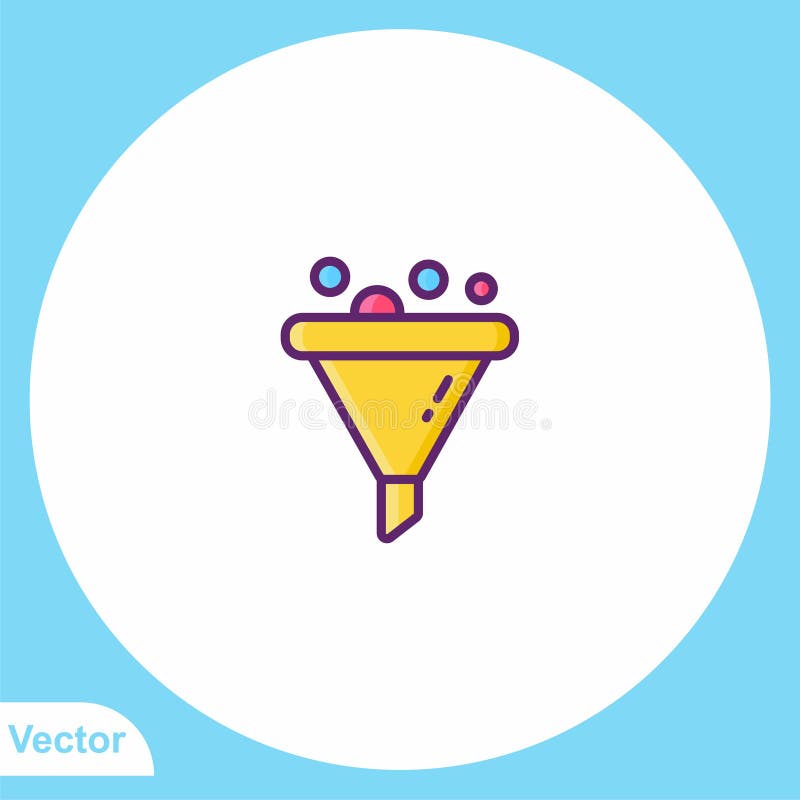 Filter Vector Icon Sign Symbol Stock Vector - Illustration of ...