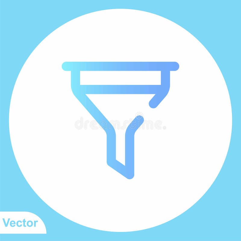 Filter Vector Icon Sign Symbol Stock Vector - Illustration of chemistry ...