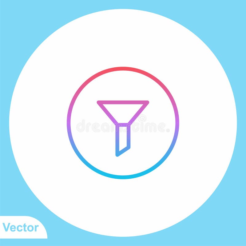 Filter Vector Icon Sign Symbol Stock Vector - Illustration of design ...