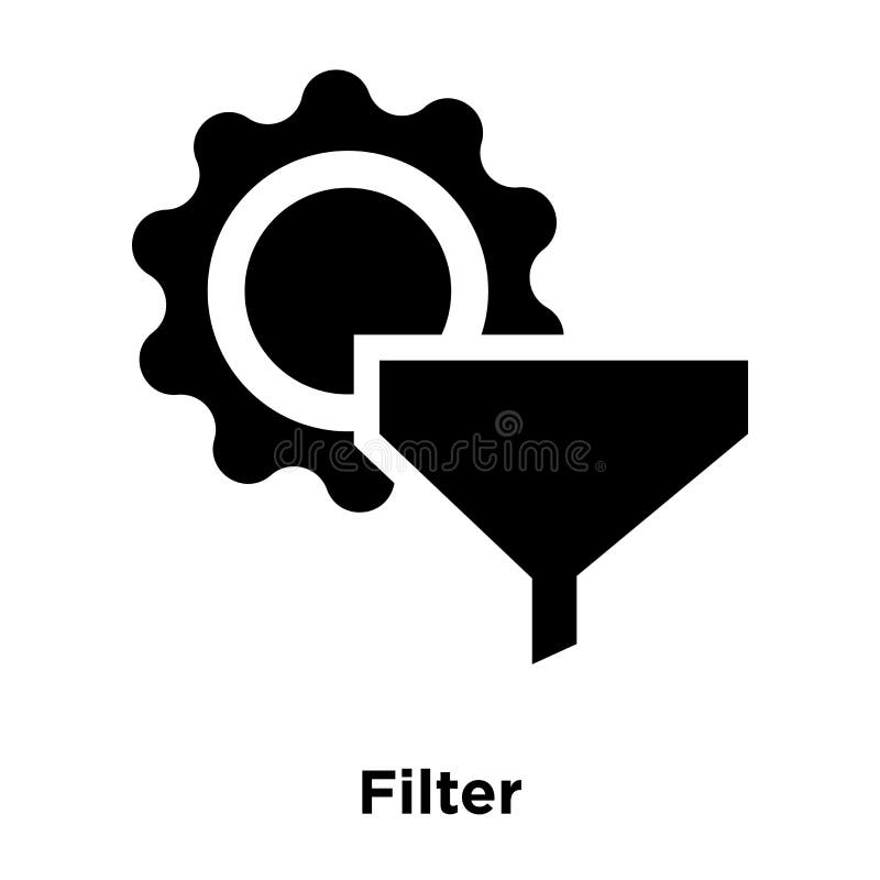 Filter Icon Vector Isolated on White Background, Logo Concept of Stock ...