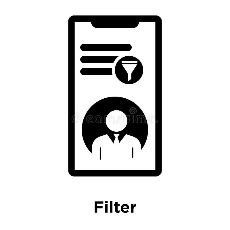 Filter Concept Vector Linear Icon Isolated on Transparent Background ...