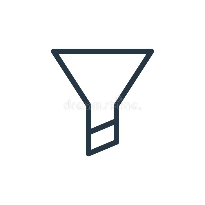 Filter Icon Vector from Ui Concept. Thin Line Illustration of Filter ...