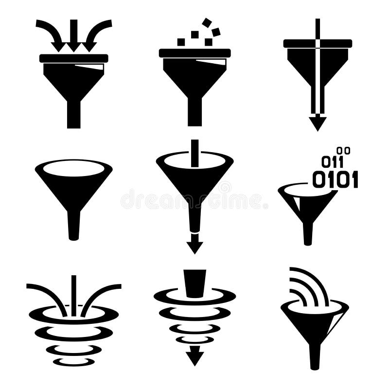 Filter icons stock illustration. Illustration of analysis - 59068160