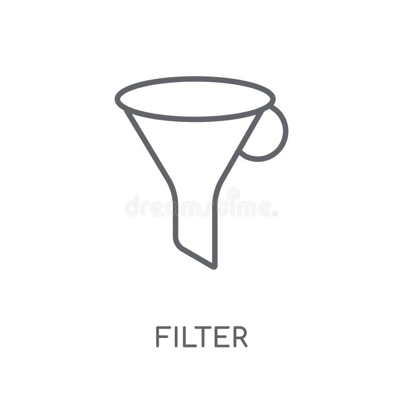 Filter Linear Icon. Modern Outline Filter Logo Concept on White Stock ...