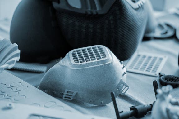 Filter Mask Respirator Printed 3D Printer from Plastic Object Created ...