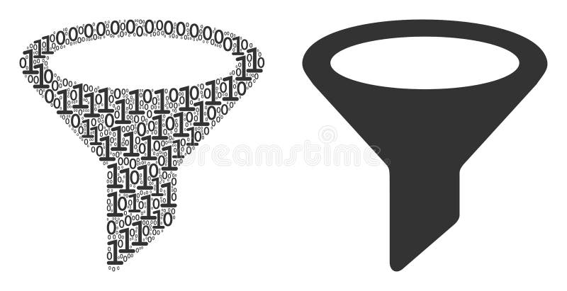 Filter Collage of Binary Digits Stock Vector - Illustration of null ...
