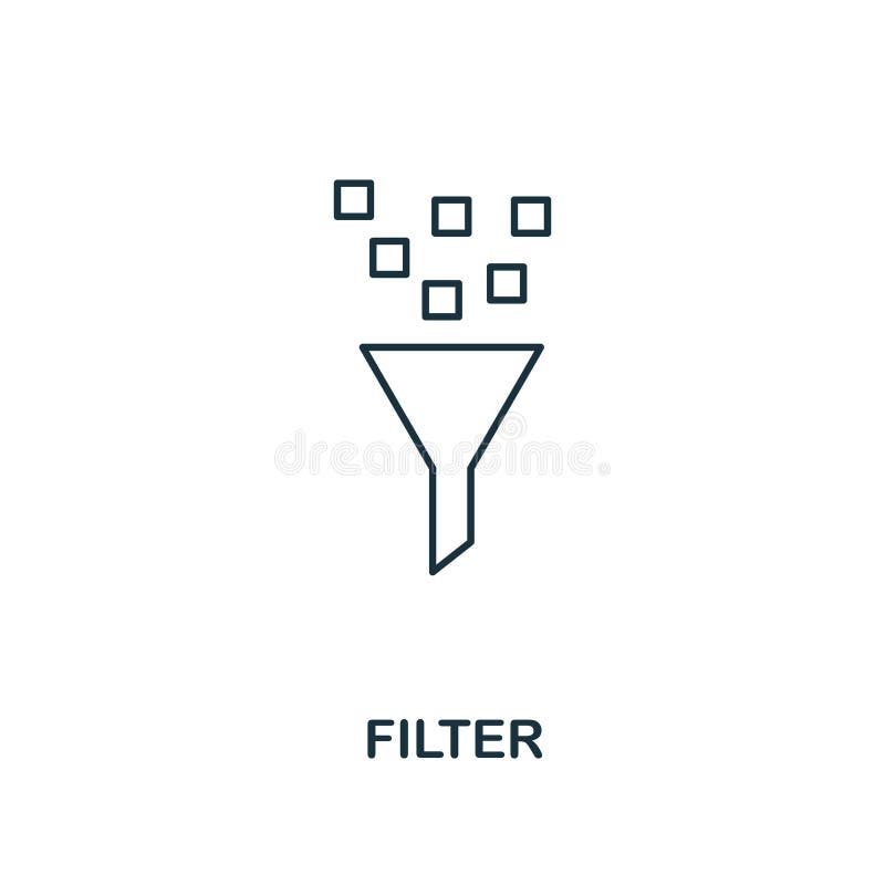Filter Icon. Outline Filled Creative Elemet from Big Data Icons ...