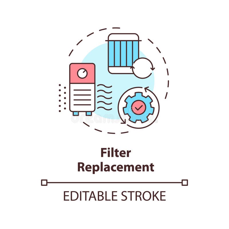 Filter Replacement Multi Color Concept Icon Stock Vector - Illustration ...