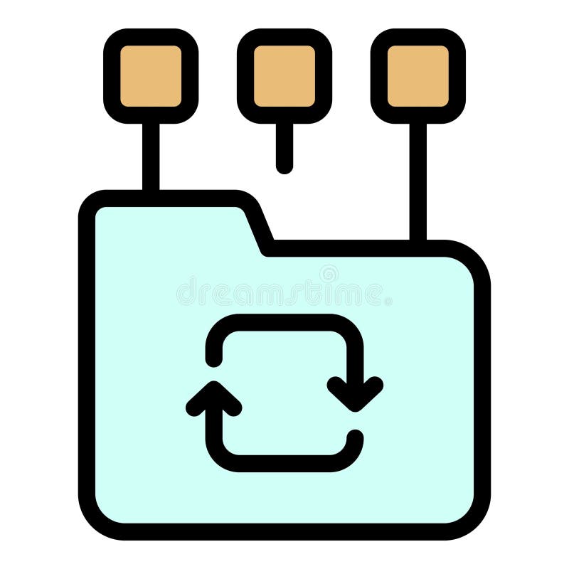 Filter Search File Folder Icon Vector Flat Stock Vector - Illustration ...