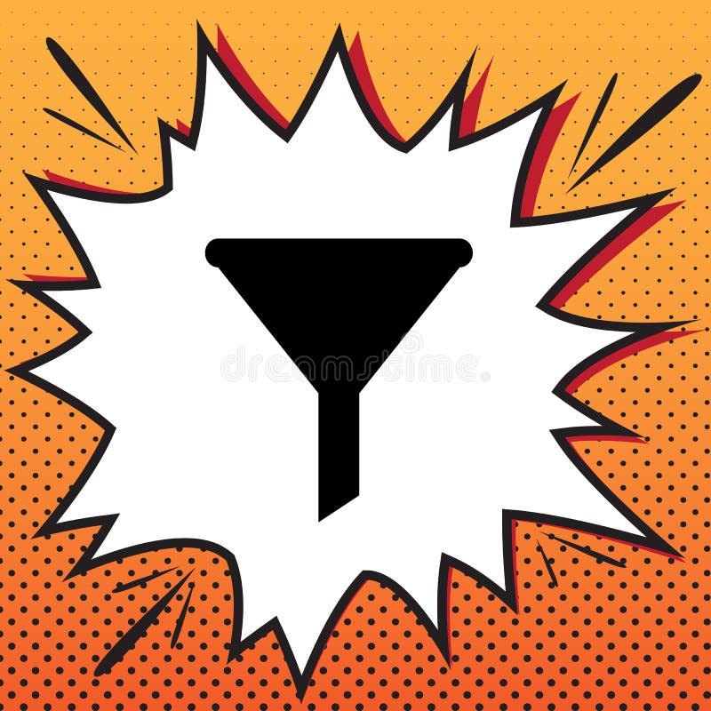 Filter Simple Sign. Vector. Comics Style Icon on Pop-art Background ...