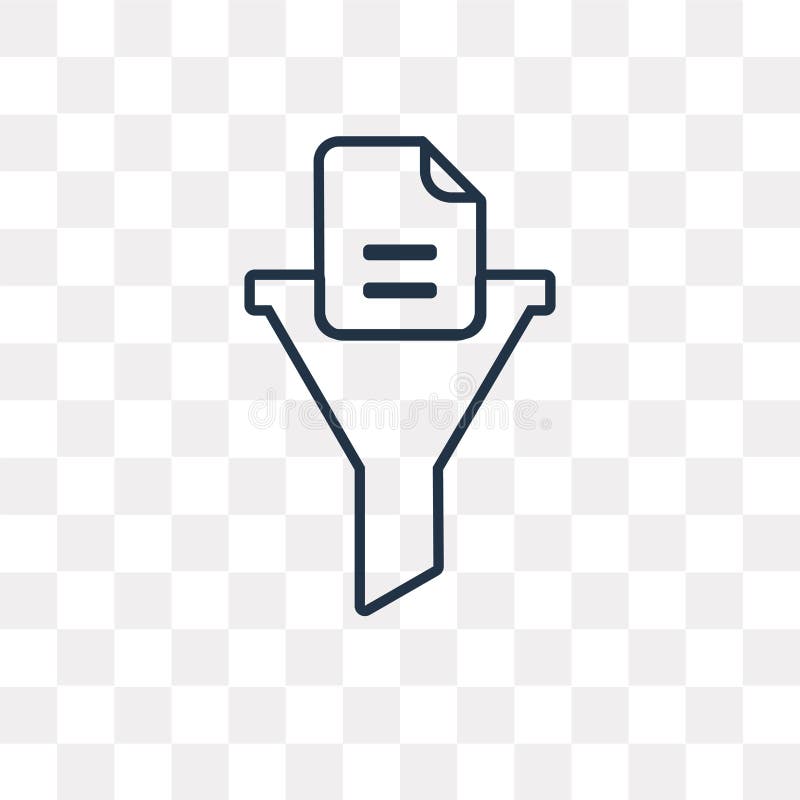 Filter Vector Icon Isolated on Transparent Background, Linear Filter ...