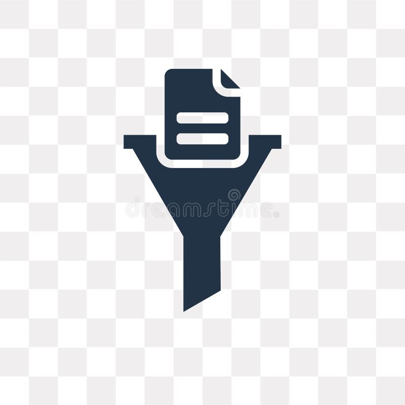 Filter Vector Icon Isolated on Transparent Background, Linear Filter ...