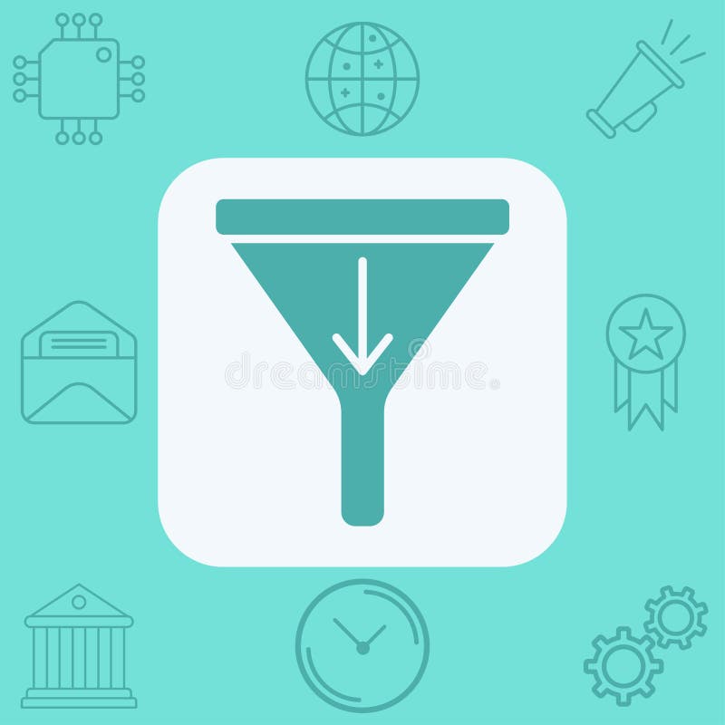 Filter Vector Icon Sign Symbol Stock Vector - Illustration of interface ...