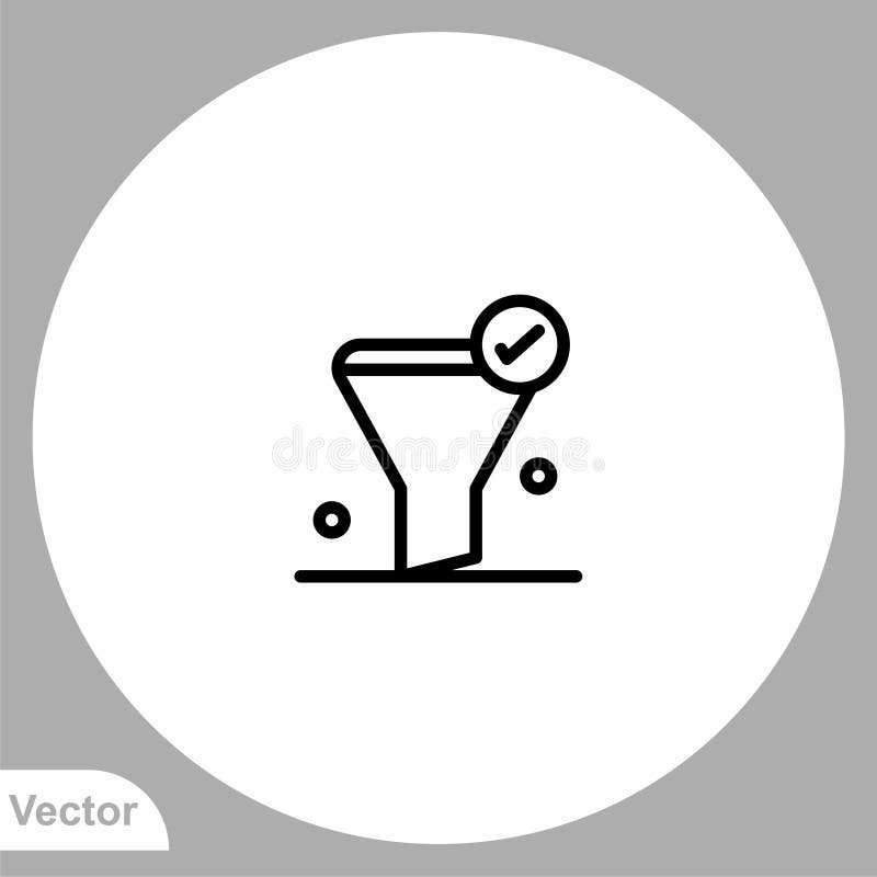 Filter Vector Icon Sign Symbol Stock Vector - Illustration of internet ...