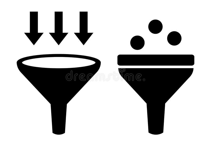 Het Pictogram Van De Filtertrechter Vector Illustratie - Illustration ...