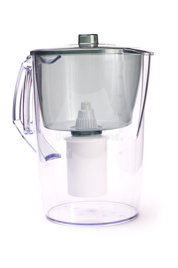 Clear water filter pitcher stock photo. Image of container - 29491822