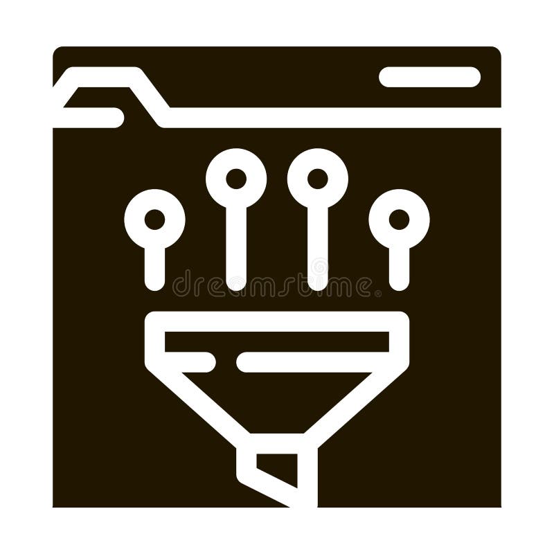 Filtering Data Icon Vector Glyph Illustration Stock Vector ...