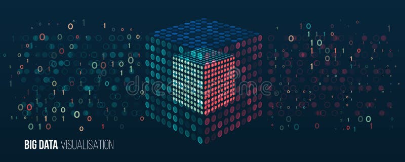 Filtering Machine Algorithms Cube Big Data Visualization Information Analytics Concept