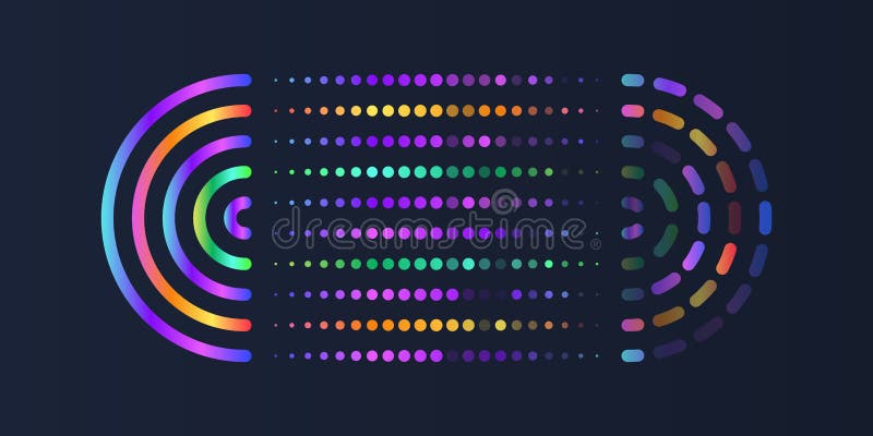 Filtering Machine Algorithms Data Stream In The Form Of An Array Of Circles And Binary Code
