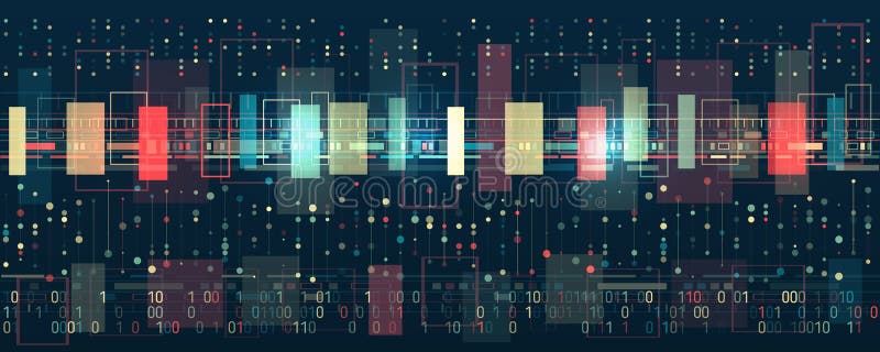 Filtering Machine Algorithms Sorting Binary Code Stock Vector Illustration Of Code Mainframe